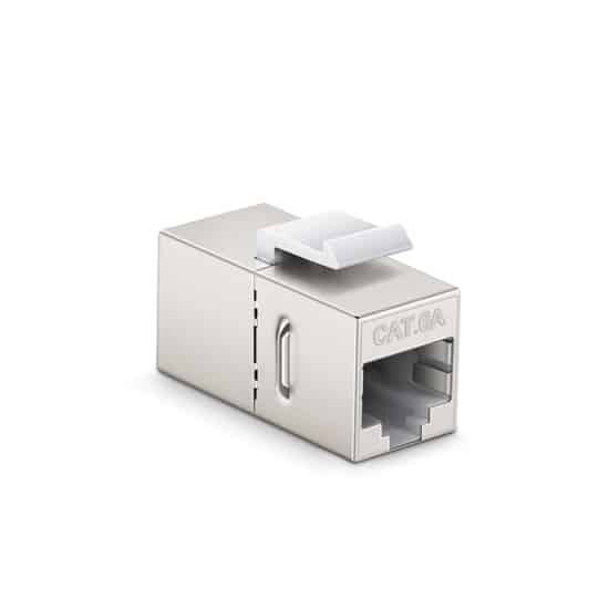 Cat6a Keystone RJ45 Inline Coupler, Shielded, Female to Female ...